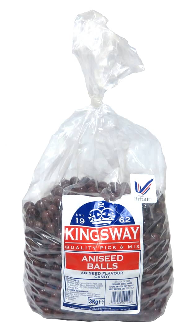 Kingsway Aniseed Balls British 3kg - Pacific Candy Wholesale