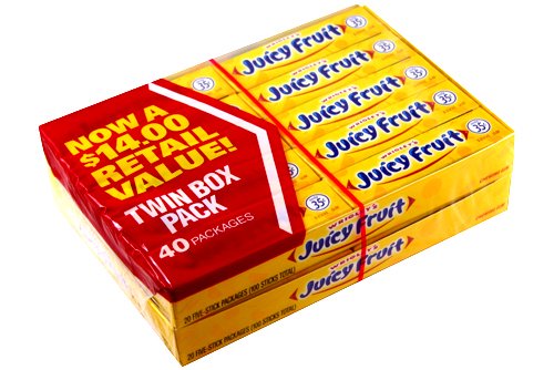 Wrigley Juicy Fruit Five Stick Twin Pack 40 - Pacific Candy Wholesale