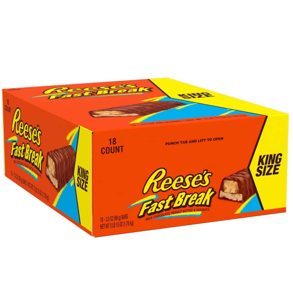 Hershey Reese's Fast Break King Size 18x99g - Pacific Candy Wholesale