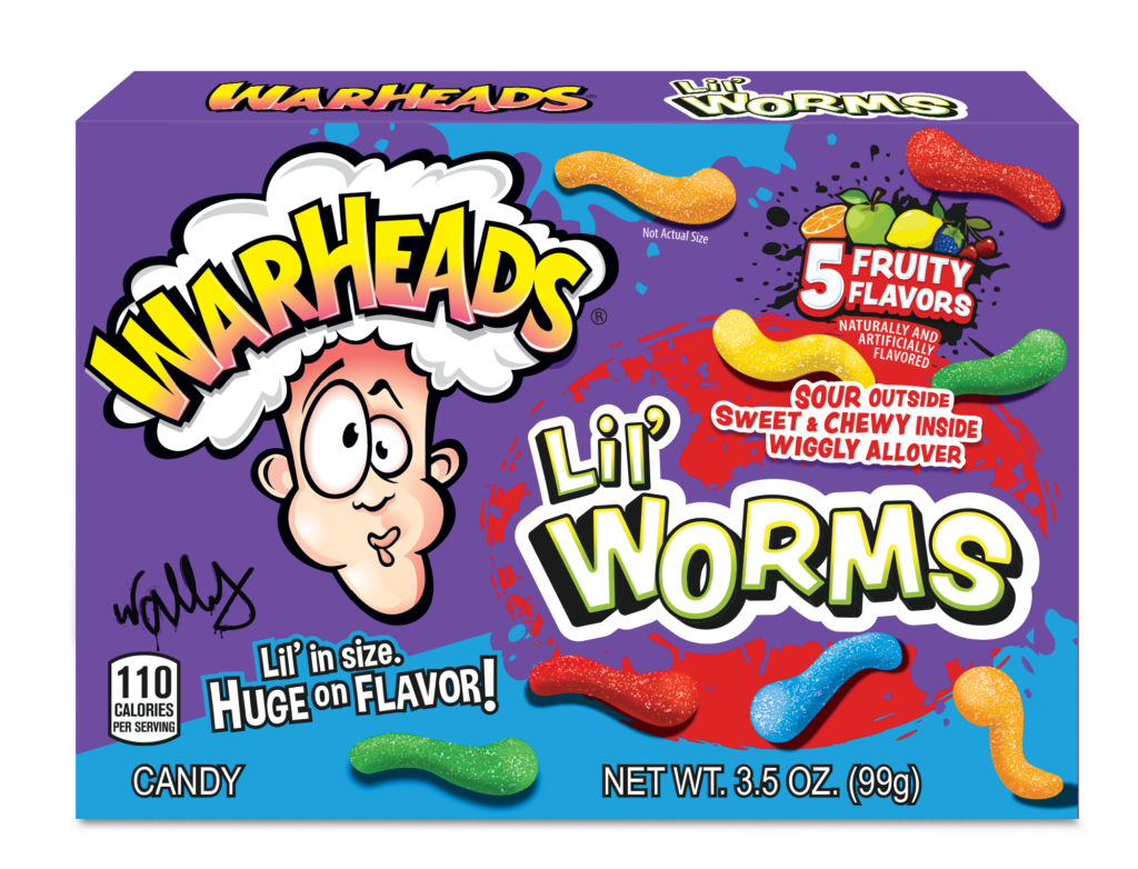 Warheads Lil Worms TB 12x3.5oz - Pacific Candy Wholesale