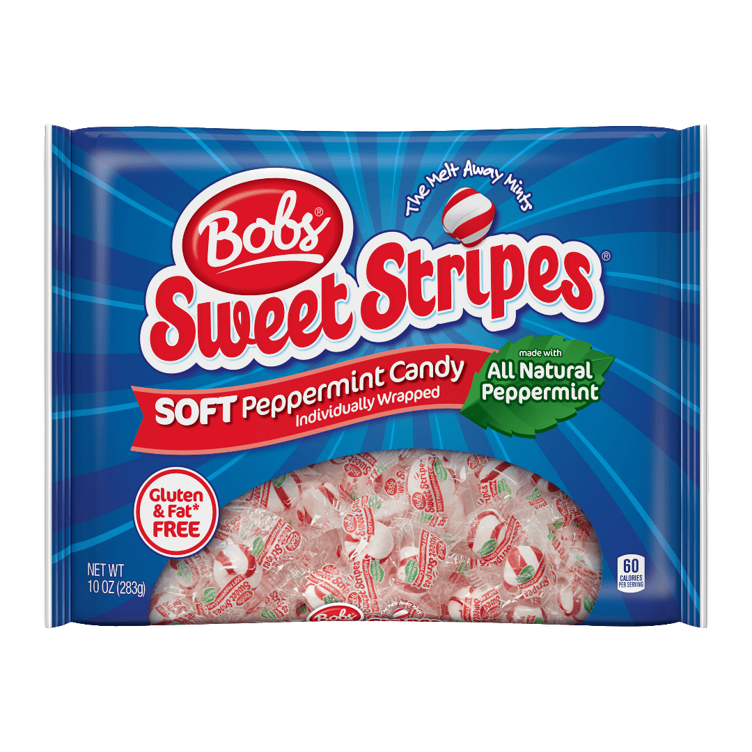 Ferrara Bobs Sweet Stripes Soft Peppermint Candy Christmas 12x10oz ...