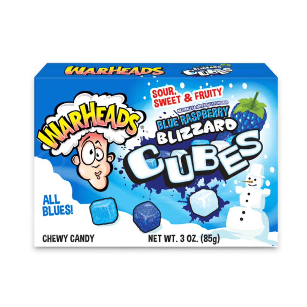 Impact Warheads Cubes Blue Raspberry TB Christmas 12x3oz - Pacific ...