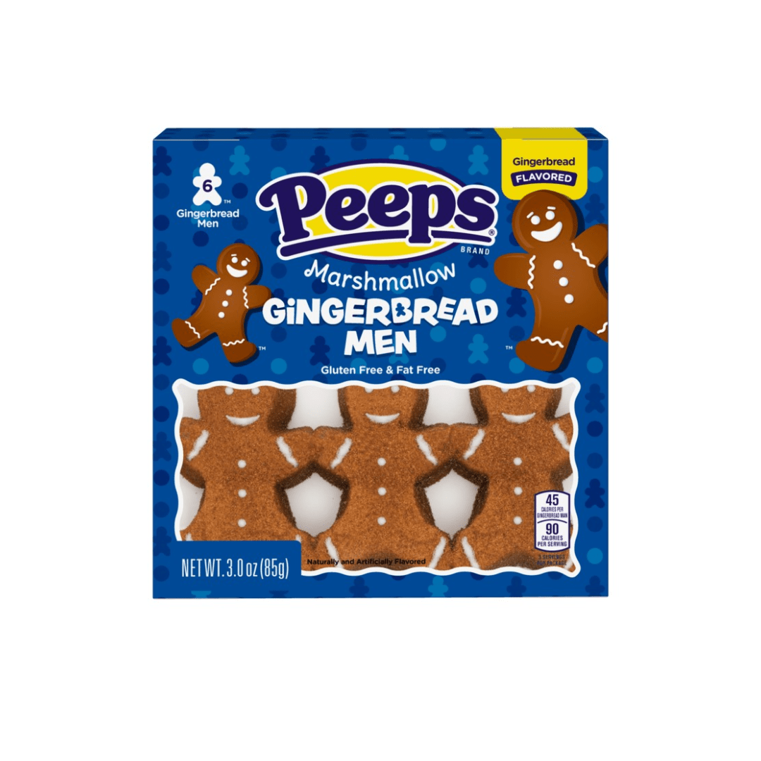 Just Born Peeps Gingerbread Men Six Pack Christmas 12x3oz - Pacific ...