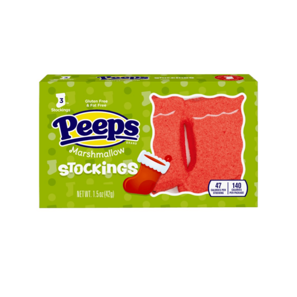 Just Born Peeps Stockings Three Pack Christmas 24x1.5oz - Pacific Candy ...