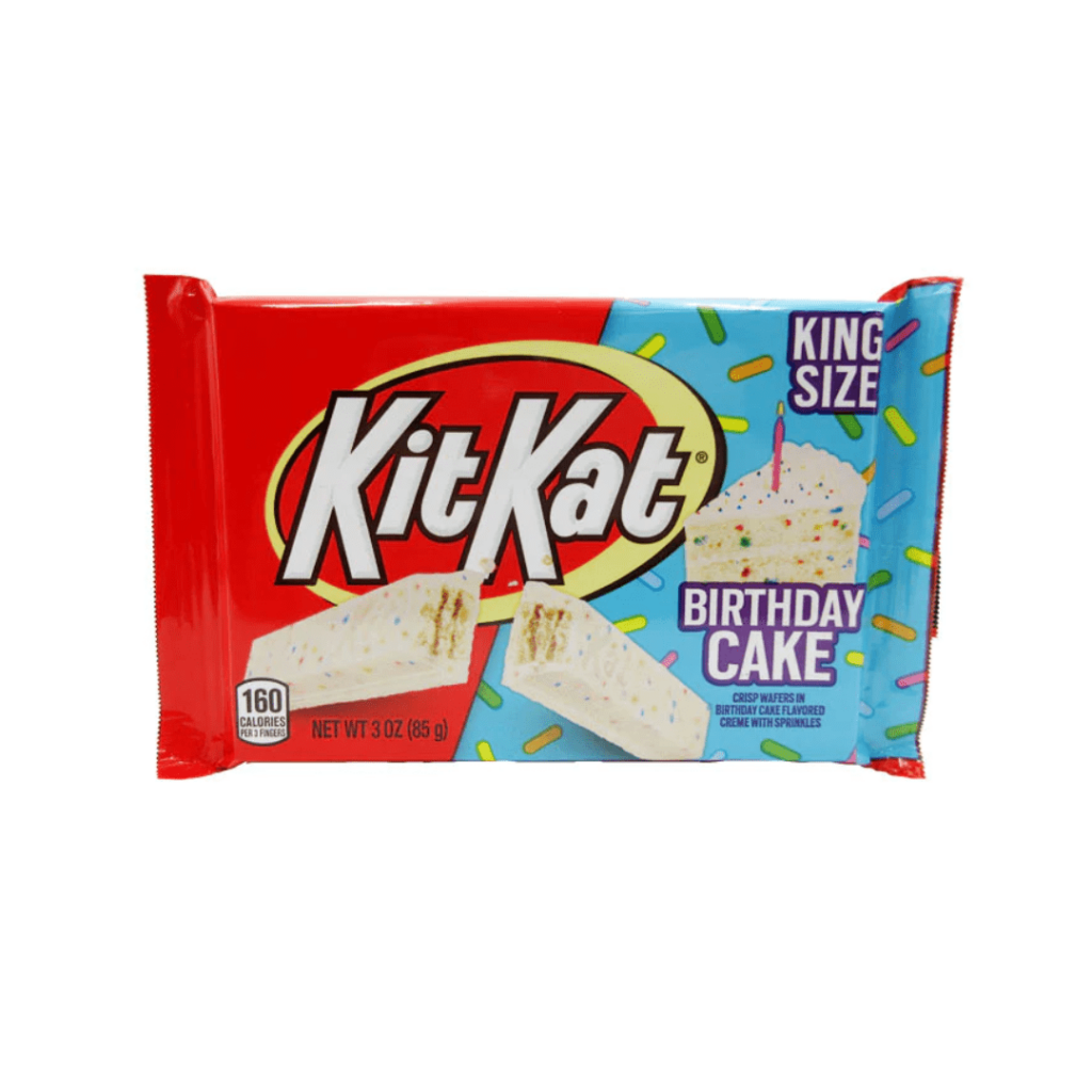 Hershey Kit Kat Birthday Cake King Size 24x3oz - Pacific Candy Wholesale