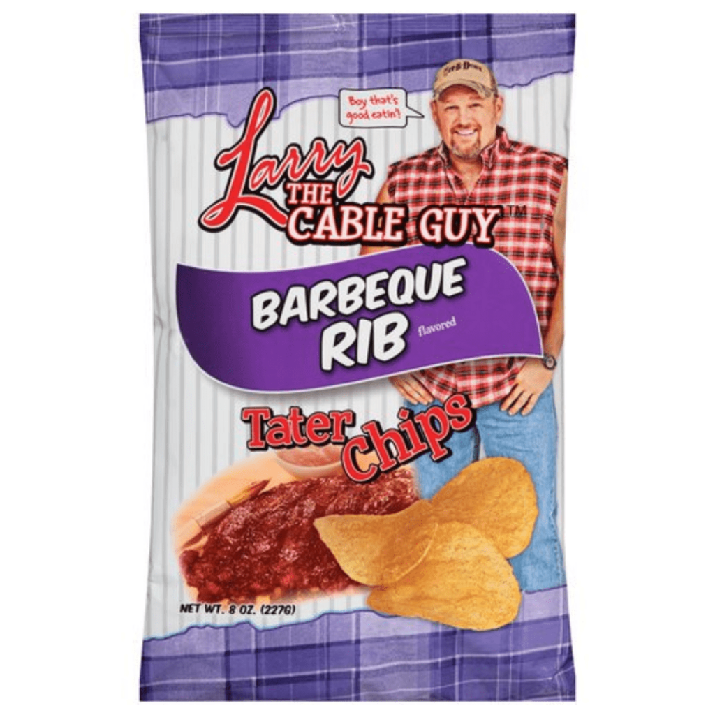 Larry The Cable Guy Tater Chips Barbeque Rib 12x3.5oz - Pacific Candy ...