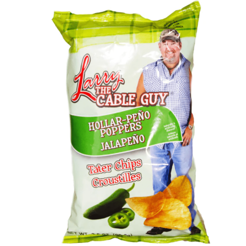 Larry The Cable Guy Tater Chips Hollar-Peno Poppers Jalapeno 12x3.5oz ...