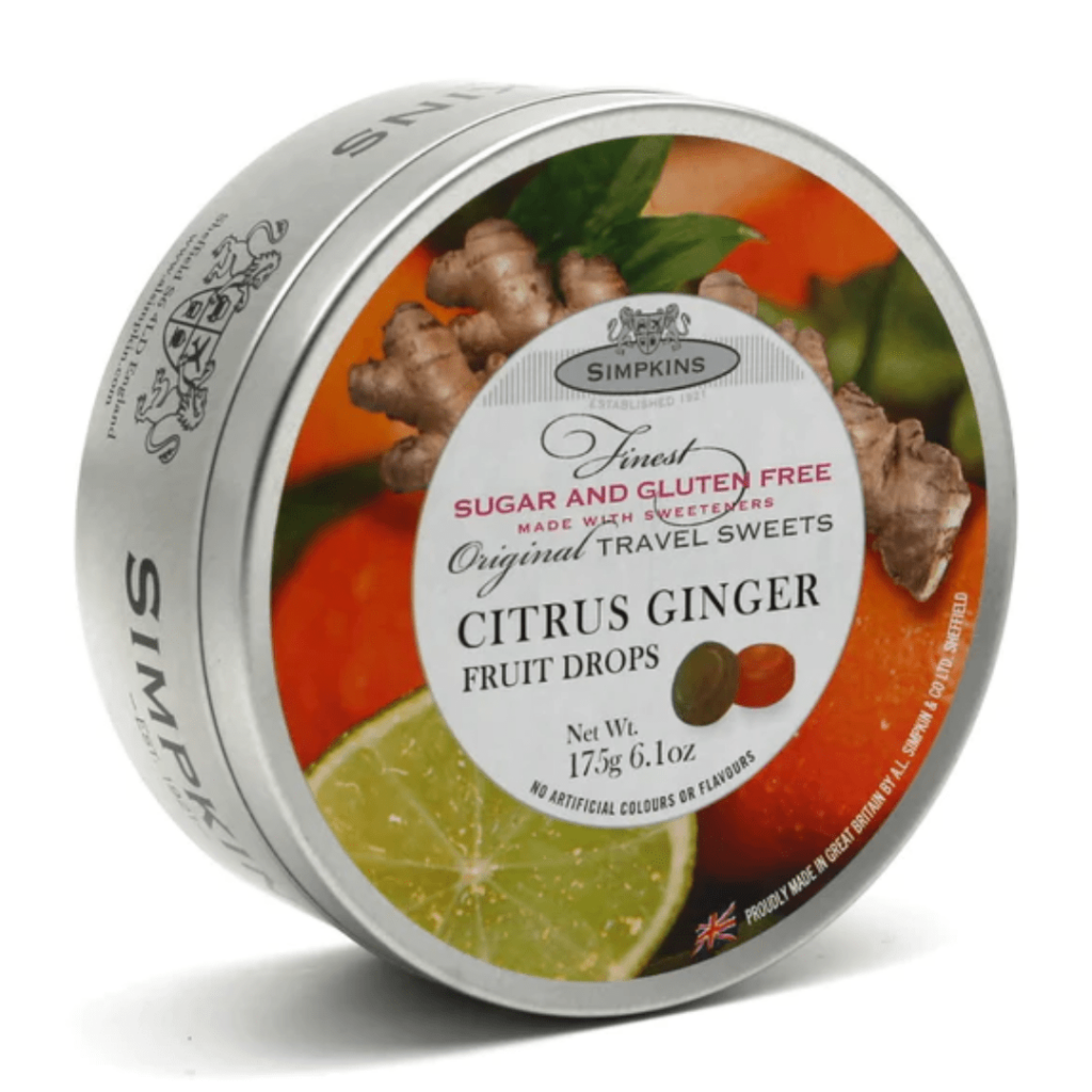 Simpkins Citrus Ginger Fruit Drops Sugar Free British 6 - Pacific Candy ...