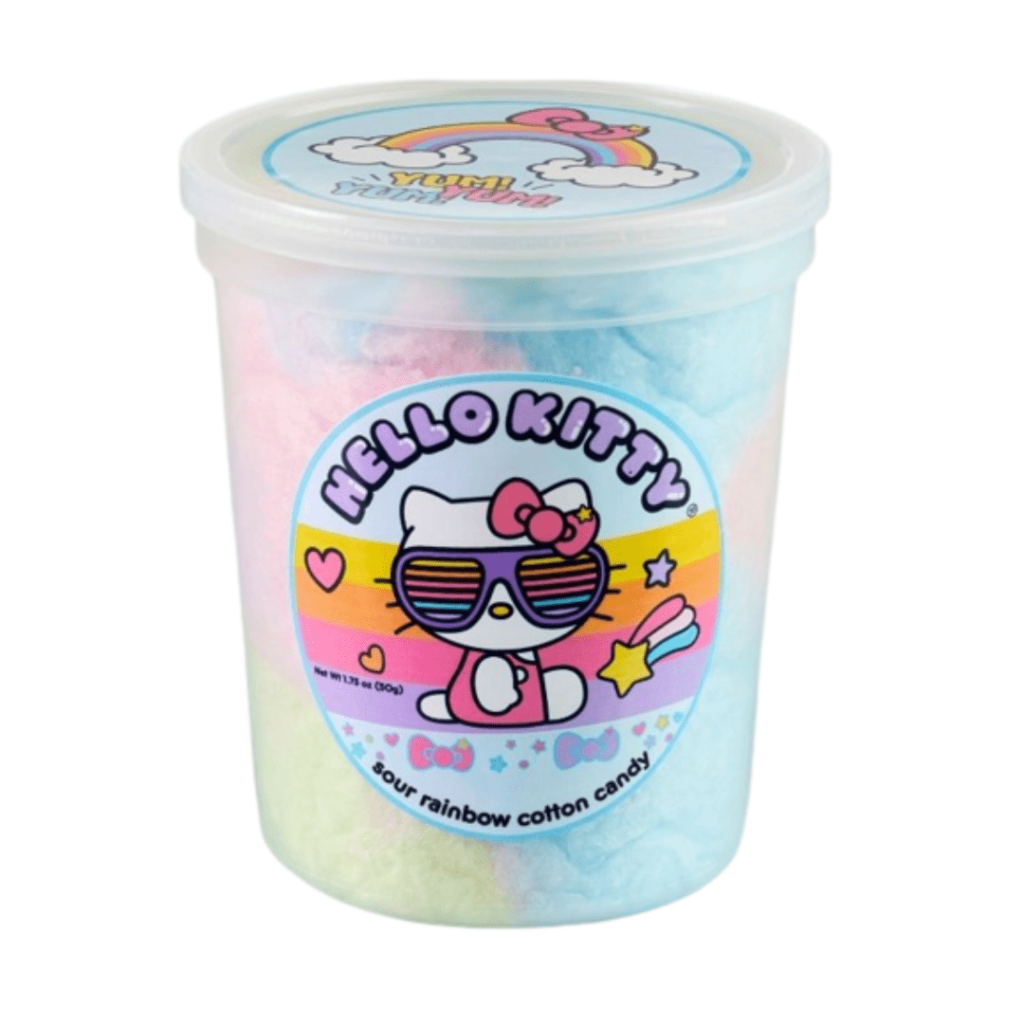 Cotton Candy Hello Kitty Sour Rainbow Tub 12 - Pacific Candy Wholesale