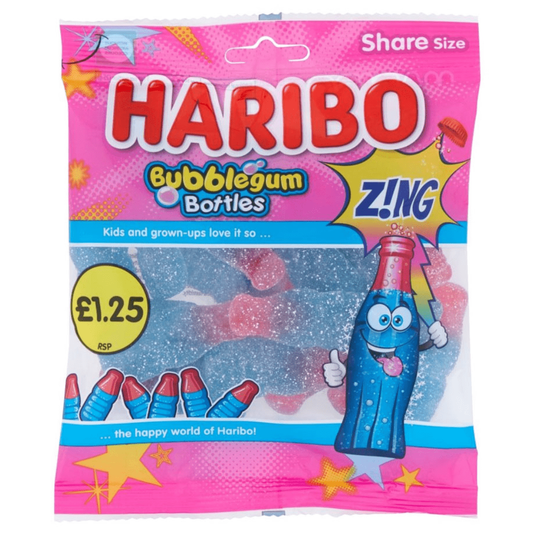 Haribo Bubblegum Bottles Price Marked Share Size British 12x160g ...