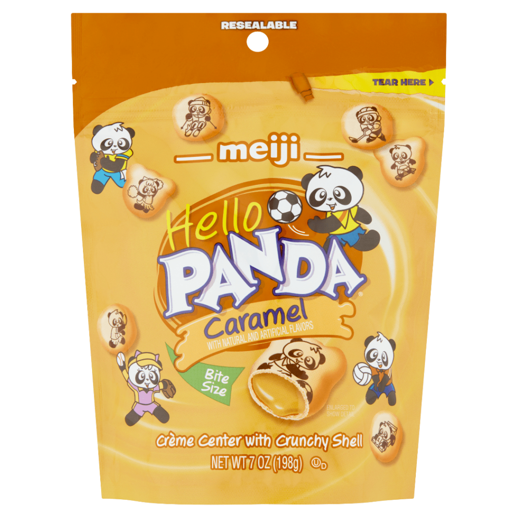 Meiji Hello Panda Caramel Resealable Bag 6x7oz - Pacific Candy Wholesale