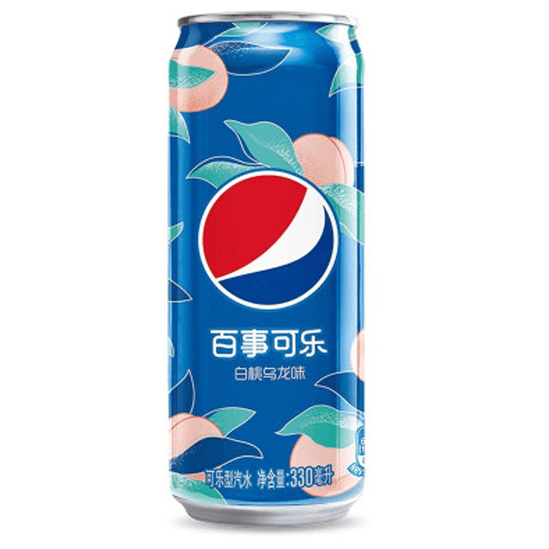 Pepsi White Peach Oolong 12x330ml - Pacific Candy Wholesale