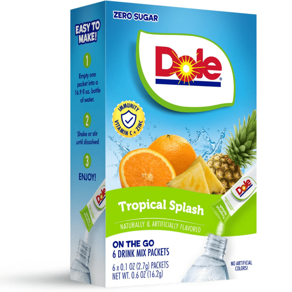 Dole Single To Go Zero Sugar Tropical Splash Six Pack 12 - Pacific ...