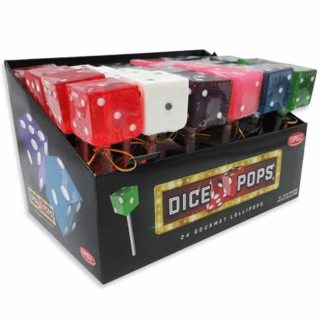 Espeez Dice Pops Assorted 24 - Pacific Candy Wholesale
