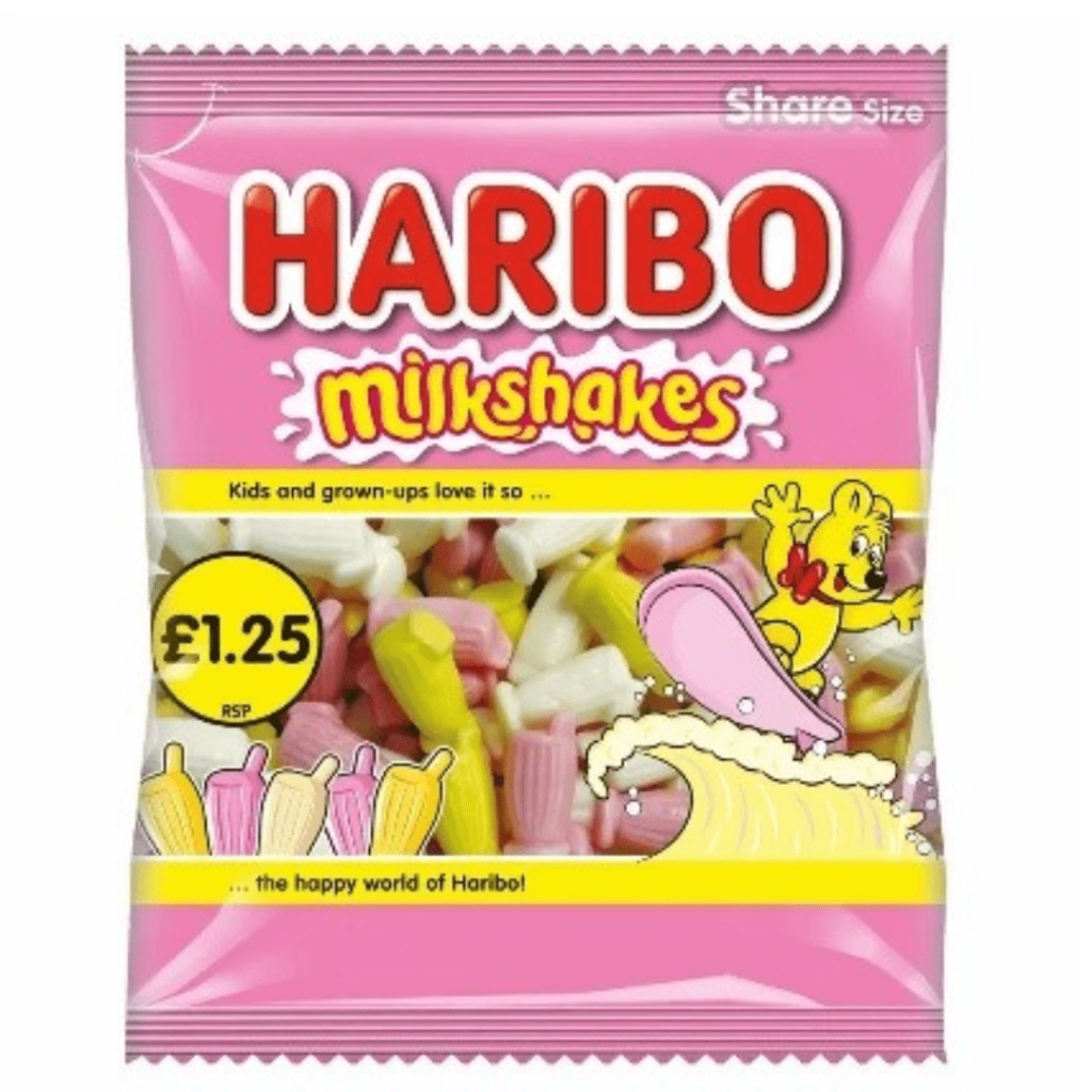 Haribo Milkshakes Share Size Price Marked British 12x140g - Pacific ...