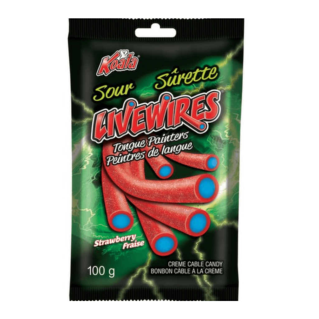 Koala Livewires Sour Strawberry 18x100g - Pacific Candy Wholesale