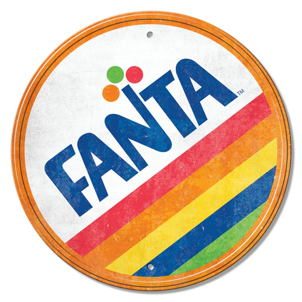 Metal Sign Fanta Round 11.75” - Pacific Candy Wholesale