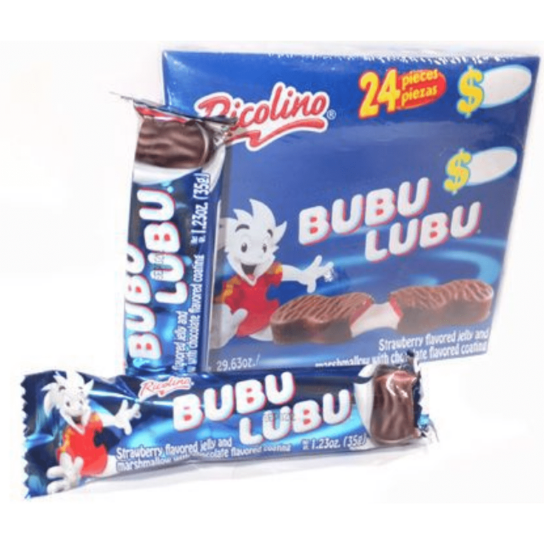 Ricolino Bubulubu Strawberry Marshmallow With Chocolate 24 - Pacific Candy Wholesale