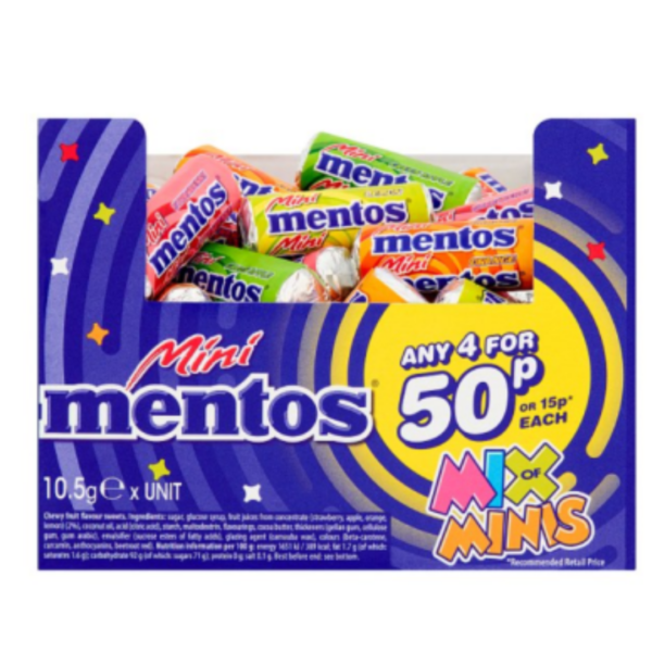 Mentos Mix Of Minis British 50 - Pacific Candy Wholesale