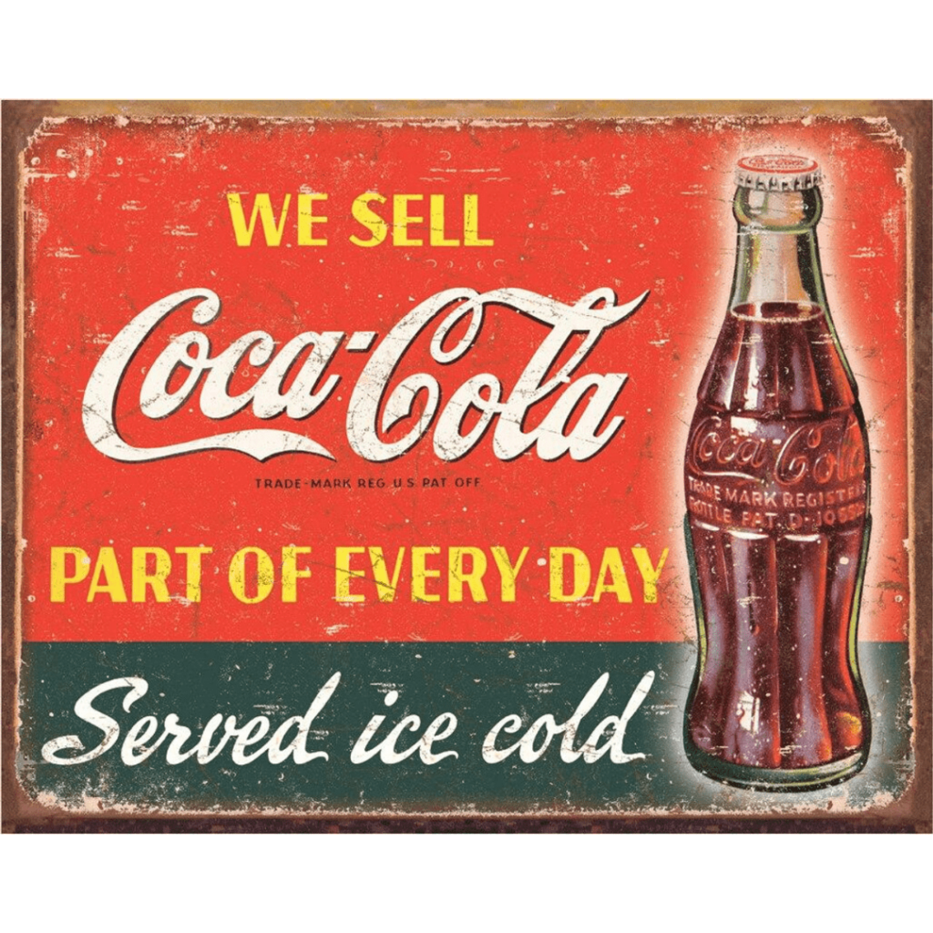 Metal Sign Coca Cola Part of Every Day 16"x12.5" - Pacific Candy Wholesale