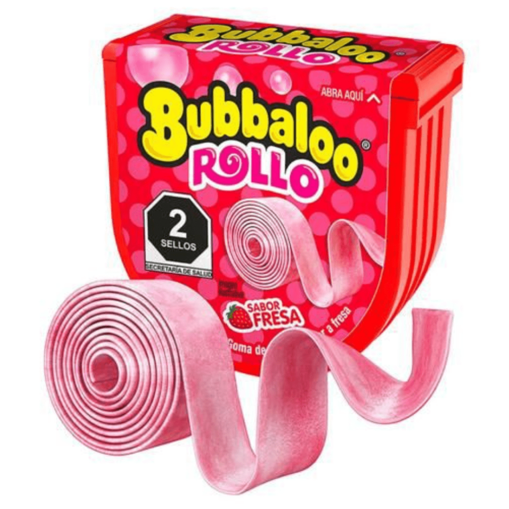Adams Bubbaloo Rollo Fresa (Strawberry) Mexican 6 - Pacific Candy Wholesale