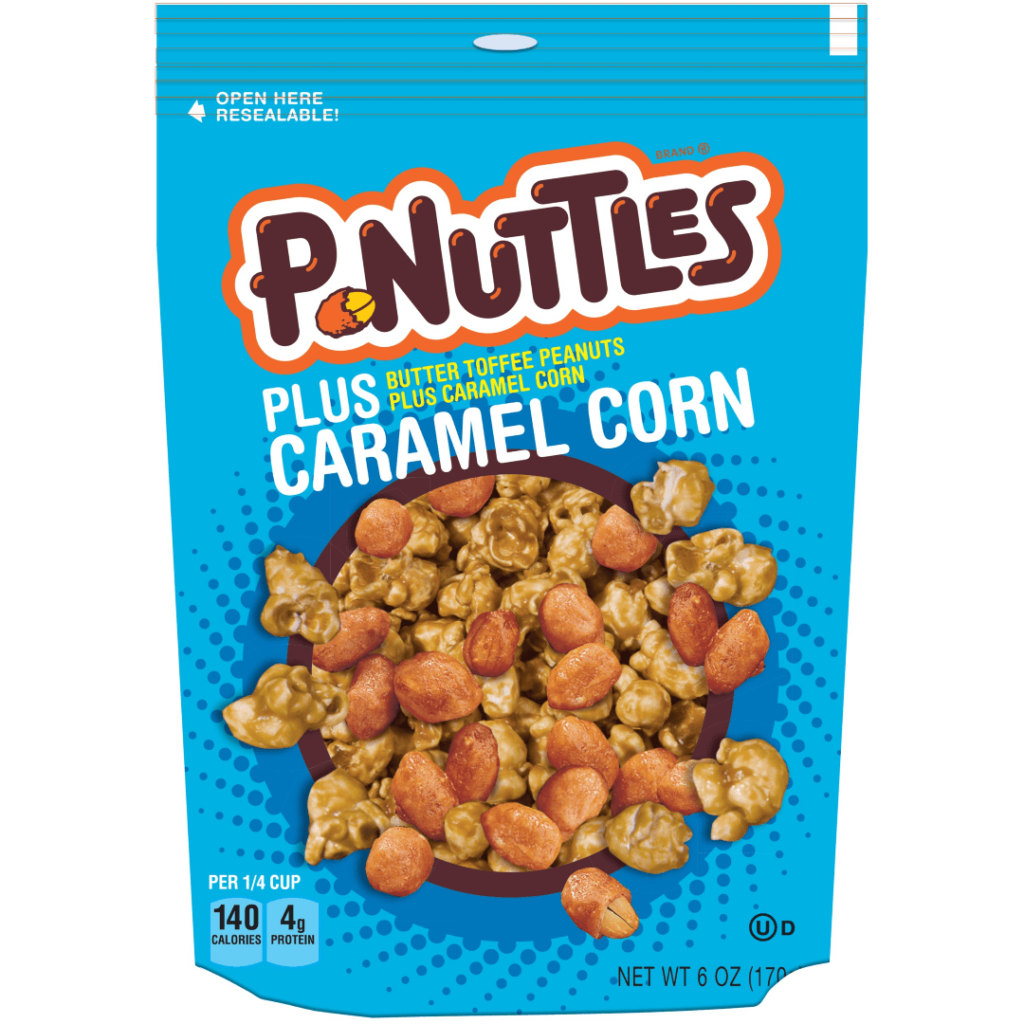 Adam & Brooks P Nuttles Plus Caramel Corn 4x6oz - Pacific Candy Wholesale