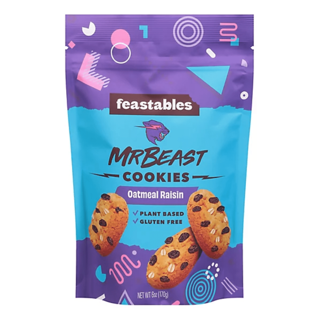 Feastables Mr Beast Cookies Oatmeal Raisin 170g - Pacific Candy Wholesale