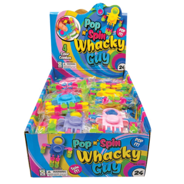 Raymond Geddes Pop ‘n’ Spin Whacky Guy Toys 24 - Pacific Candy Wholesale