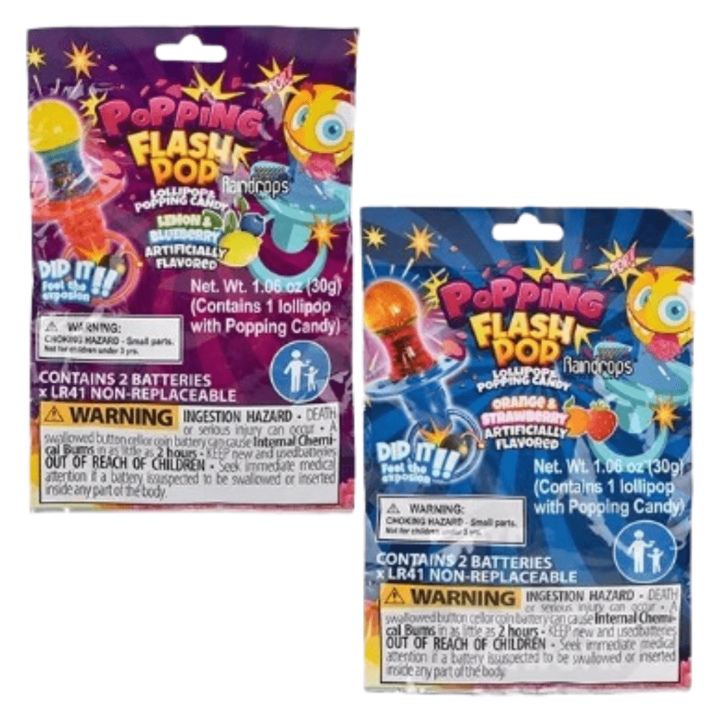 Raindrops Popping Flash Pop Lollipop & Popping Candy 12x1.06oz - Pacific Candy Wholesale