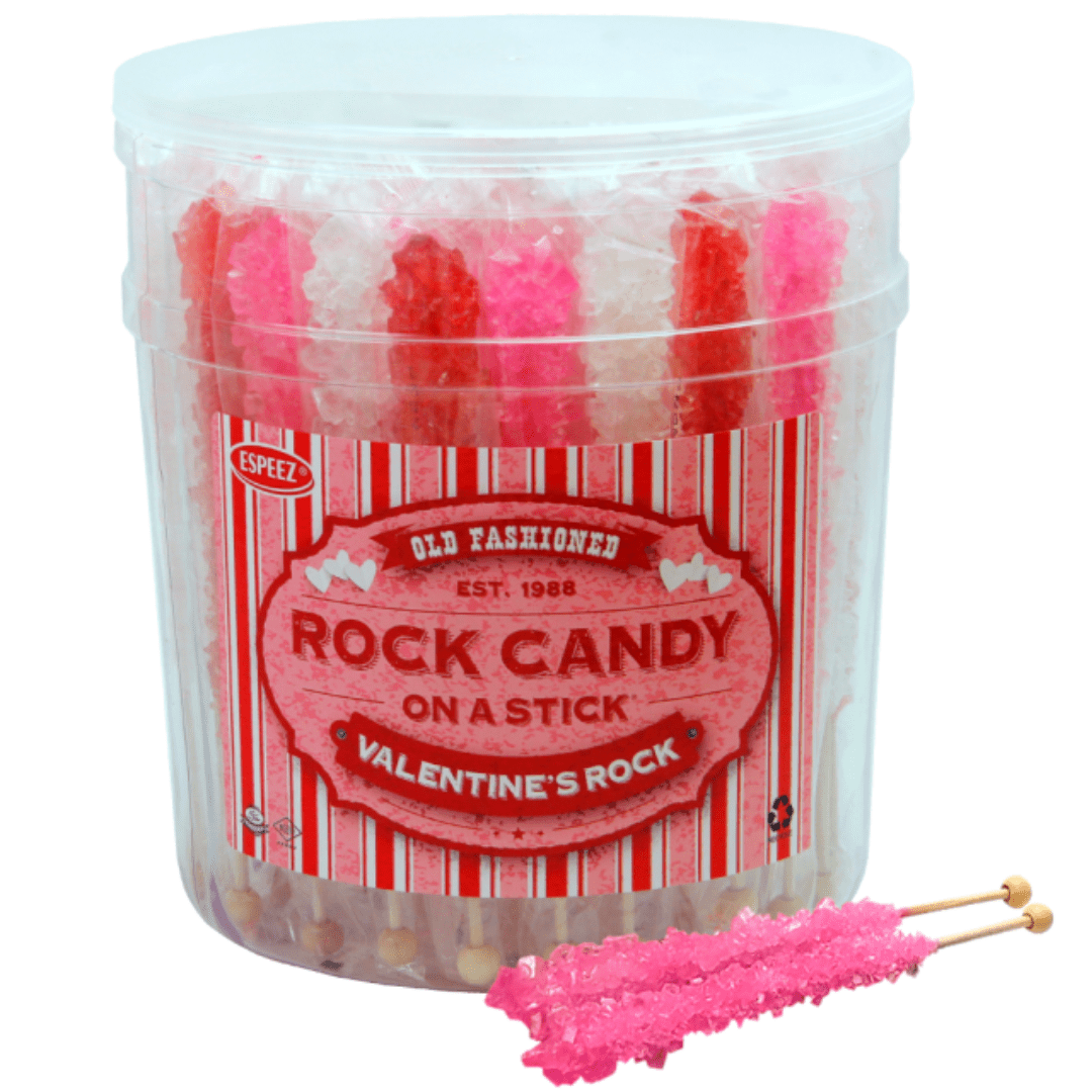 Rock Candy Red Pink and White | Shop Now | Pacific Candy Wholesale