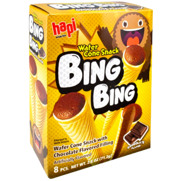 Hapi Bing Bing Cone Chocolate 5x71.2g - Pacific Candy Wholesale