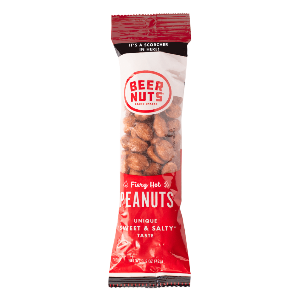 Beer Nuts Fiery Hot Peanuts 30x1.5oz - Pacific Candy Wholesale