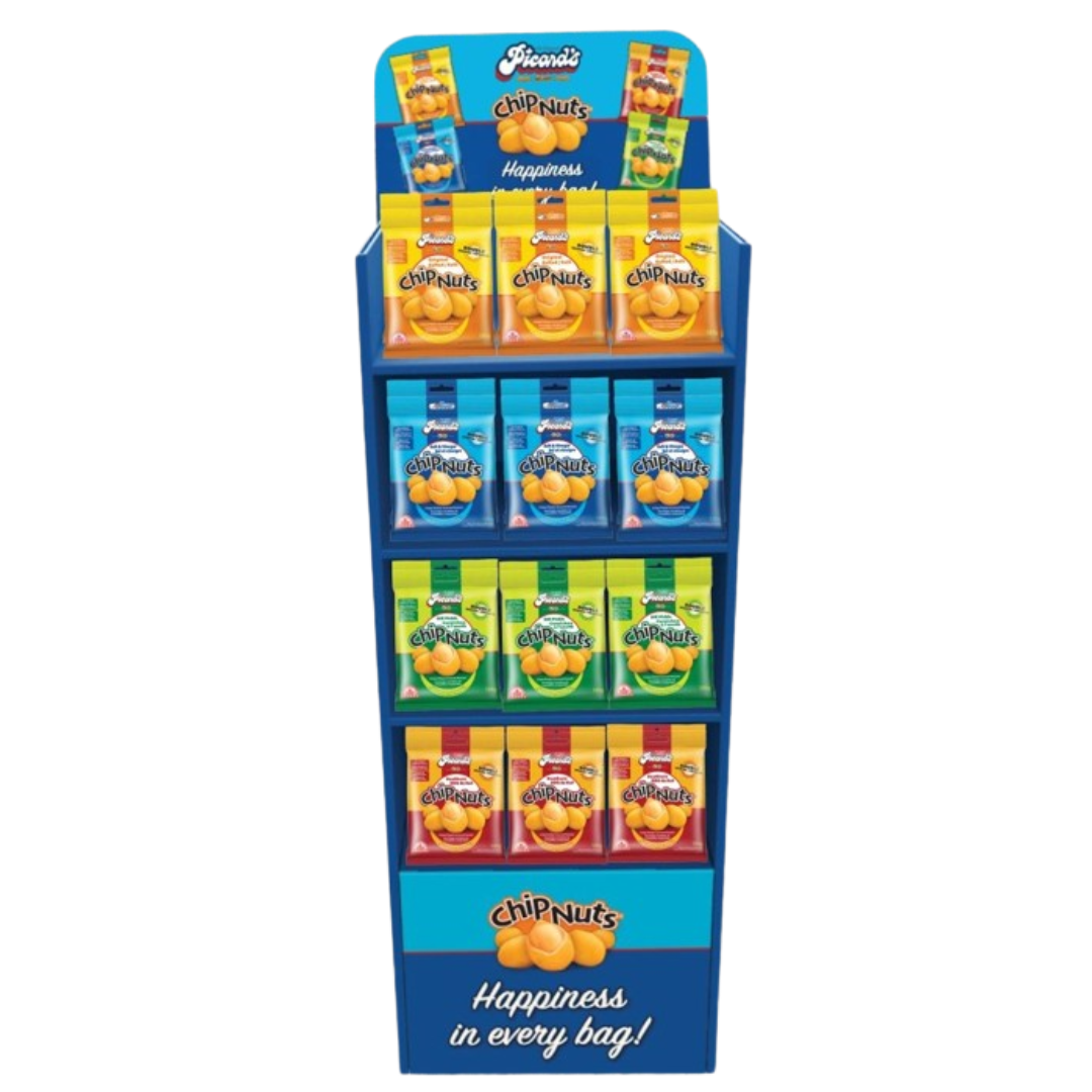 Picard's Chip Nuts Assorted Floor Display 144x120g - Pacific Candy ...