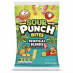 Sour Punch Bites Tropical Blends Peg Bag 12x5oz - Pacific Candy Wholesale