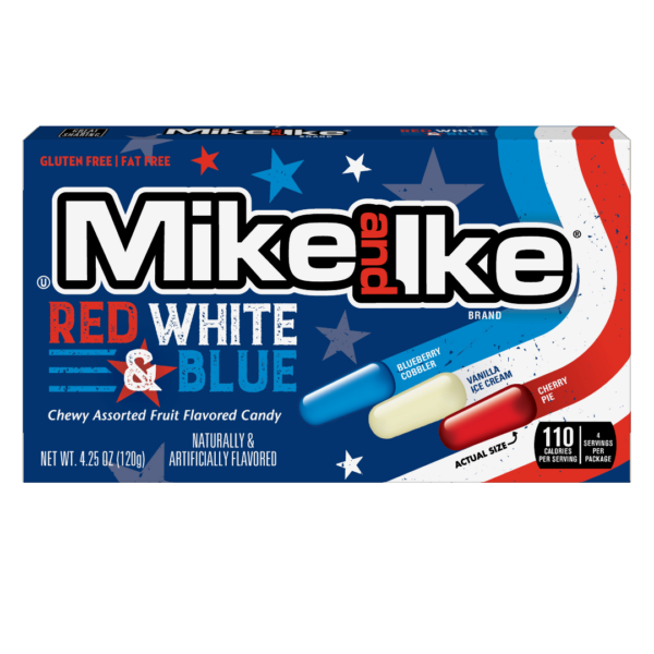 Mike and Ike Red White and Blue TB 12x4.25oz - Pacific Candy Wholesale