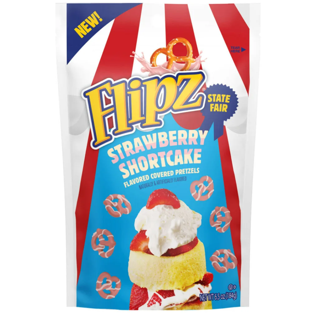 Flipz Strawberry Shortcake Peg Bag 8x6.5oz - Pacific Candy Wholesale