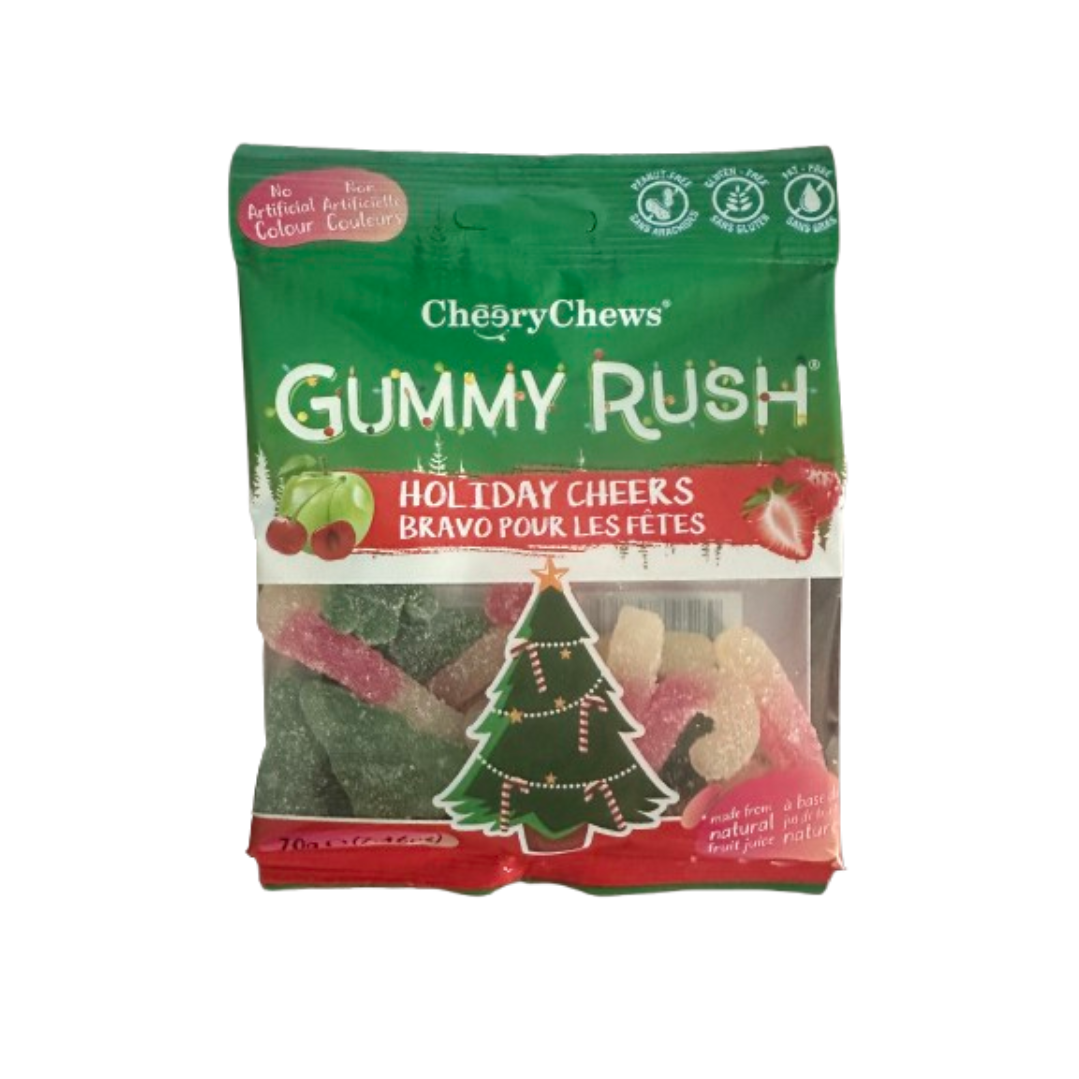 Gummy Rush Holiday Cheers Candy Christmas Peg Bag 48x70g - Pacific ...