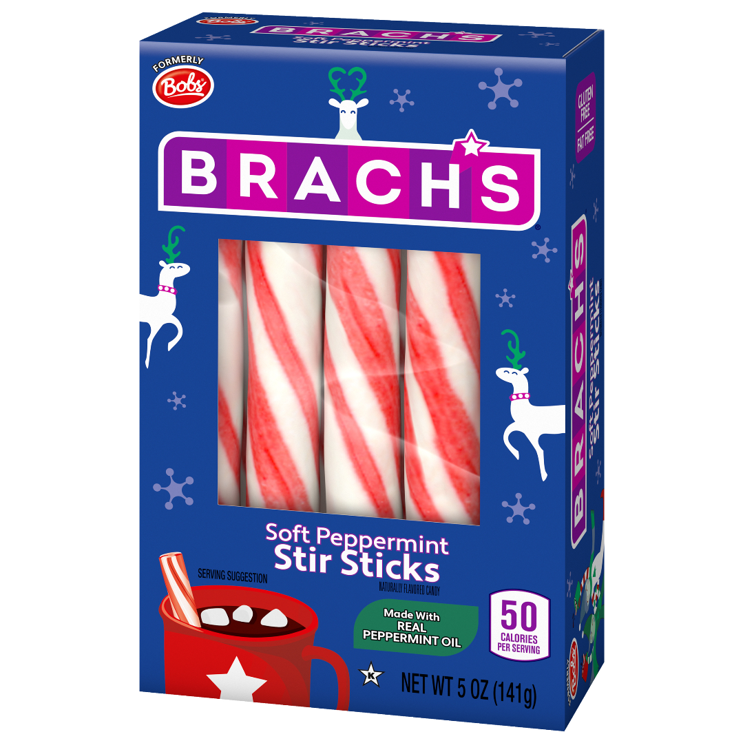 Ferrara Brach's Soft Peppermint Stir Sticks Christmas 24x5oz - Pacific ...