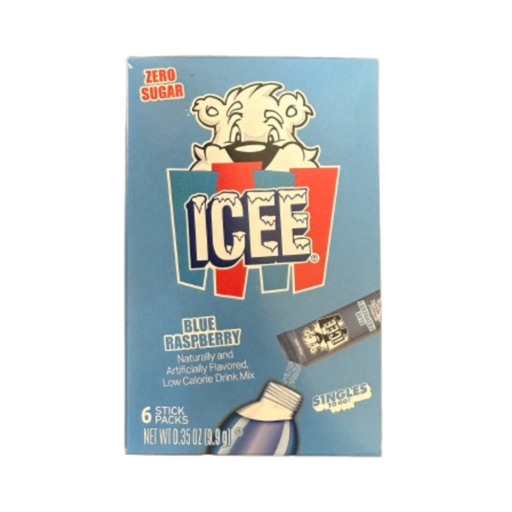 Icee Single to Go Blue Raspberry Six Pack Zero Sugar 12 - Pacific Candy ...