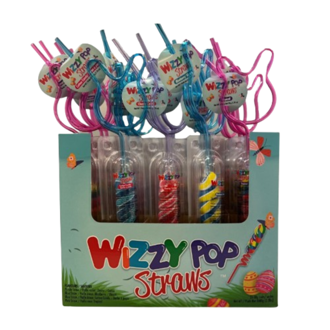 Exclusive Brand Easter Wizzy Pop Straws 20x50g - Pacific Candy Wholesale