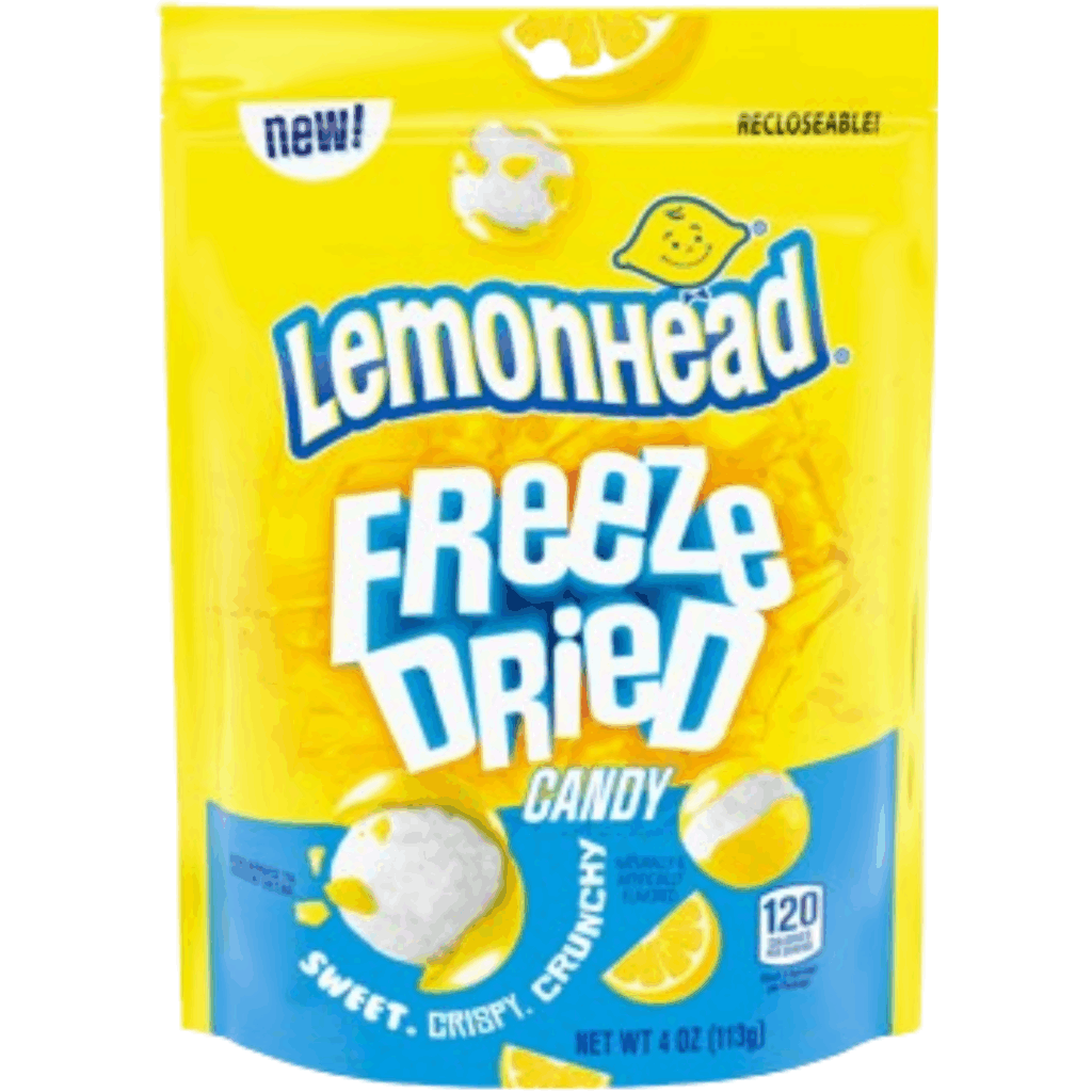 Ferrara Lemonhead Freeze Dried Candy Peg Bag 8x4oz - Pacific Candy ...