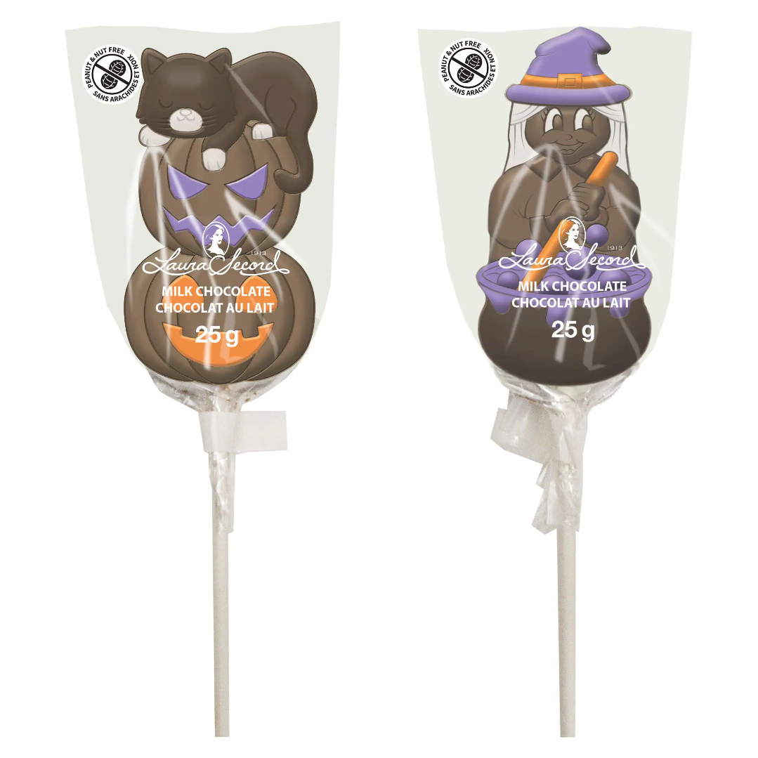 Laura Secord Milk Chocolate Pops Halloween 48x25g - Pacific Candy East