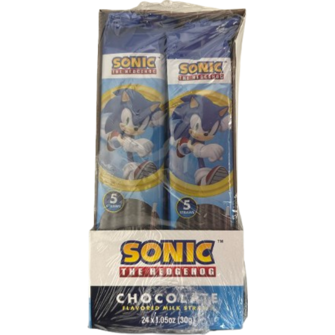 Sonic Dip & Sip Milk Straws Chocolate Five Pack 24x30g - Pacific Candy East