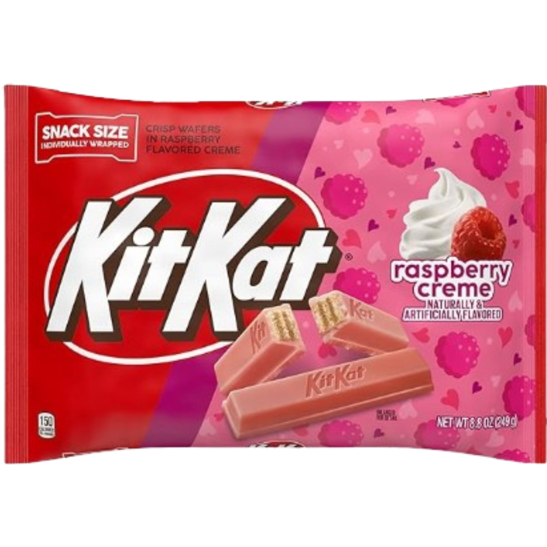 Hershey KIT KAT Crisp Wafers In Raspberry Flavored Creme Snack Size Bar ...