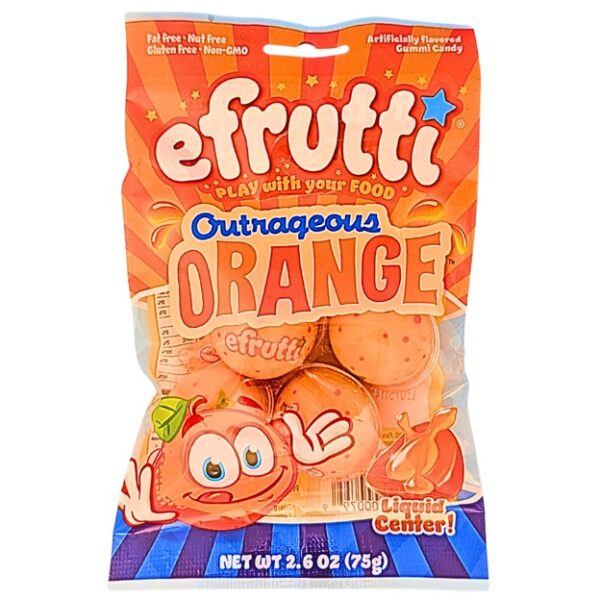 E-Frutti Outrageous Orange Gummy Candy Four Pieces 12x2.6oz - Pacific ...